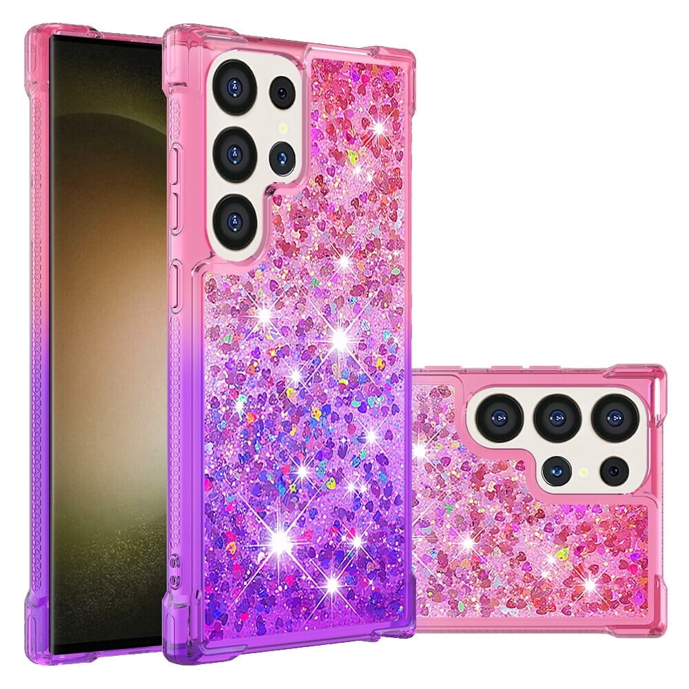 Samsung Galaxy S24 Ultra 5G Case, Liquid Glitter Funny Bling Shiny ...