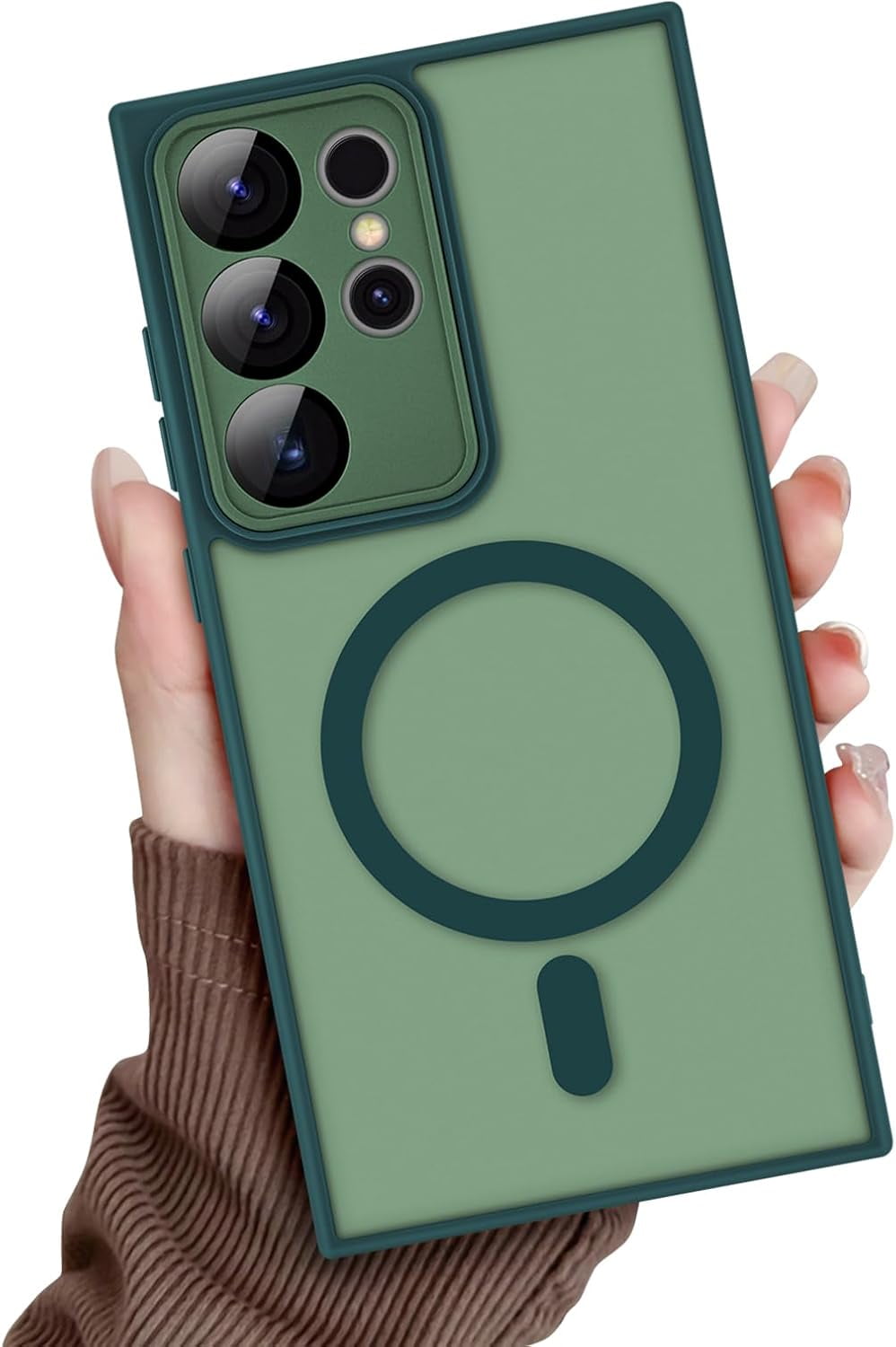 for Samsung Galaxy S24 Ultra 5G Magnetic Case, Luxury Clear Case for ...