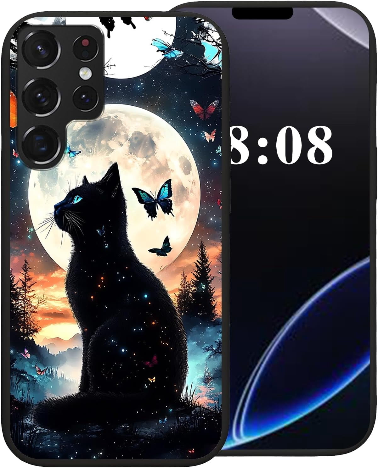for Samsung Galaxy S24 Ultra Case,Black Soft TPU Silicone Shockproof ...