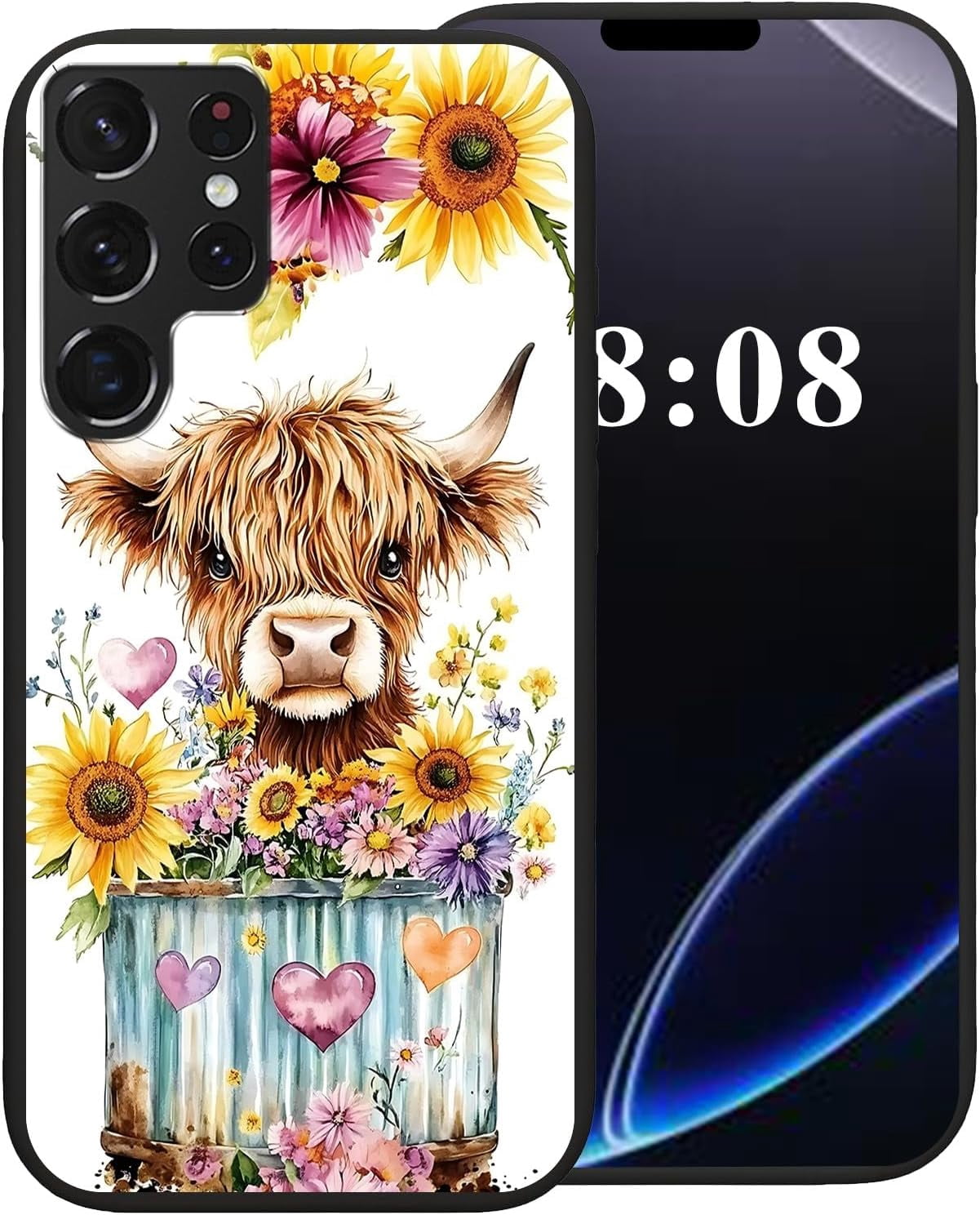 for Samsung Galaxy S24 Ultra Case,Black Soft TPU Silicone Shockproof ...