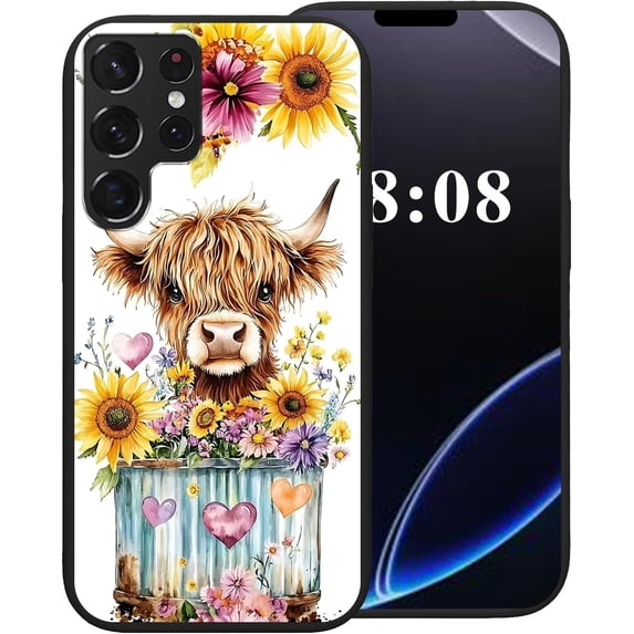 for Samsung Galaxy S24 Ultra Case,Black Soft TPU Silicone Shockproof ...