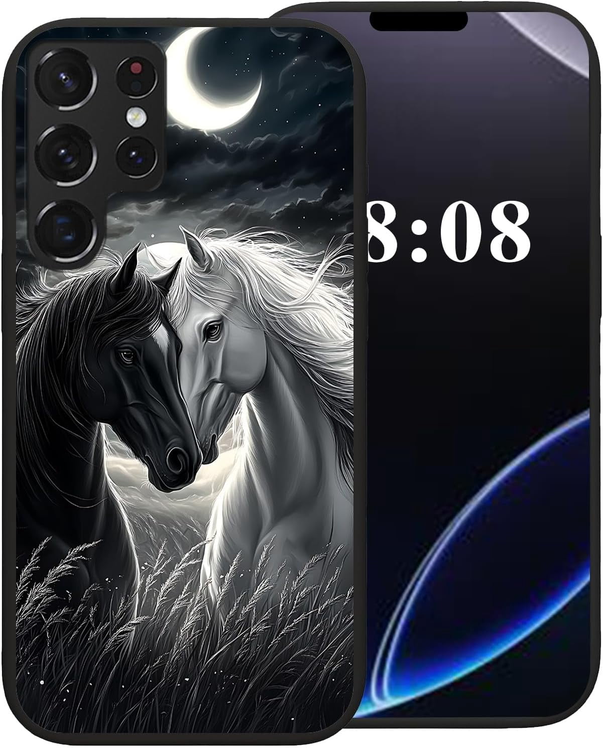 for Samsung Galaxy S24 Ultra Case,Black Soft TPU Silicone Shockproof ...