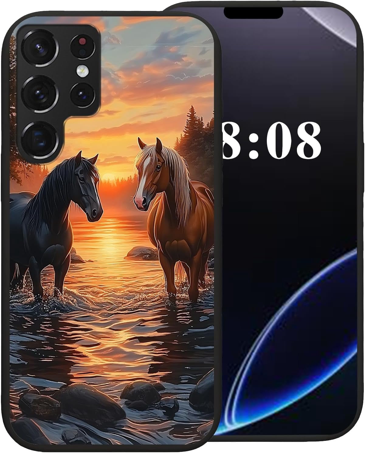 for Samsung Galaxy S24 Ultra Case,Black Soft TPU Silicone Shockproof ...