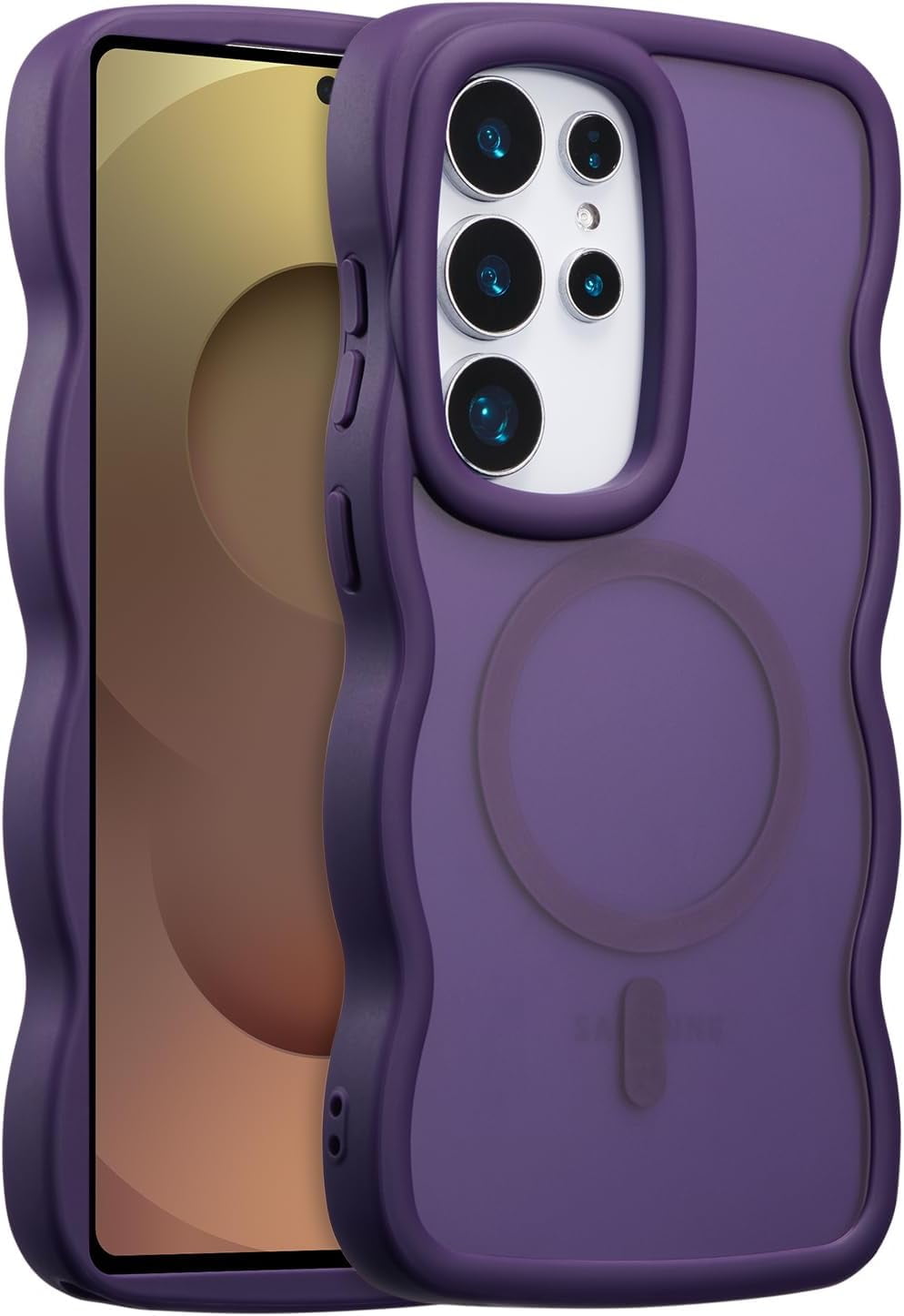 for Samsung Galaxy S24 Ultra Case, Cute Wavy Compatible with Magsafe ...