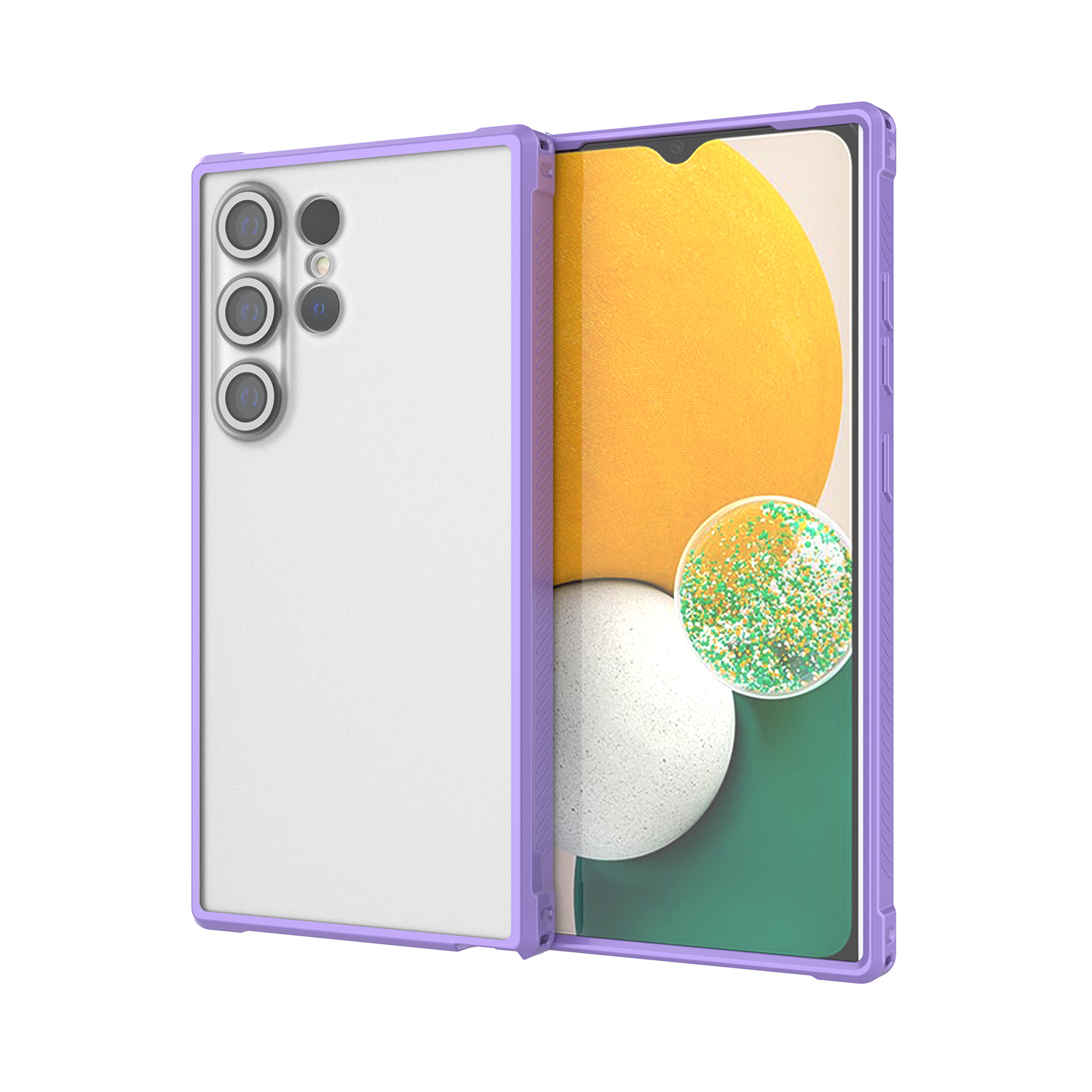 for Samsung Galaxy S24 Ultra Case, Luxury Slim Frosted Matte Case Cover Translucent Hard PC Back ...