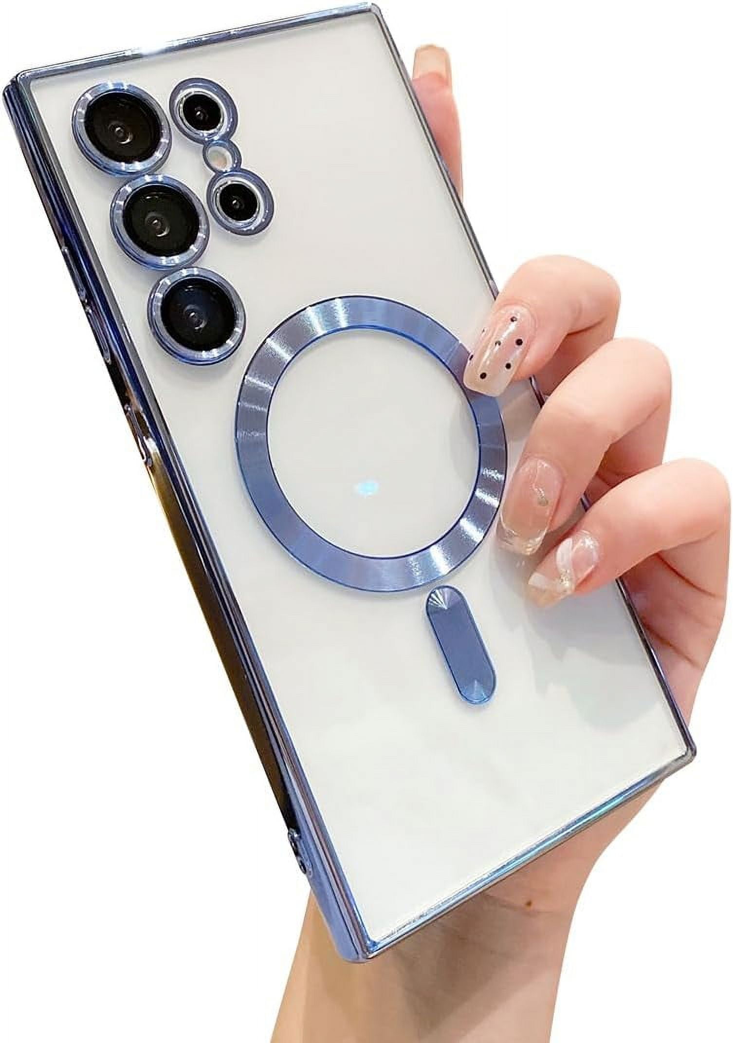 for Samsung Galaxy S24 Ultra Case Magnetic Clear with Camera Lens ...