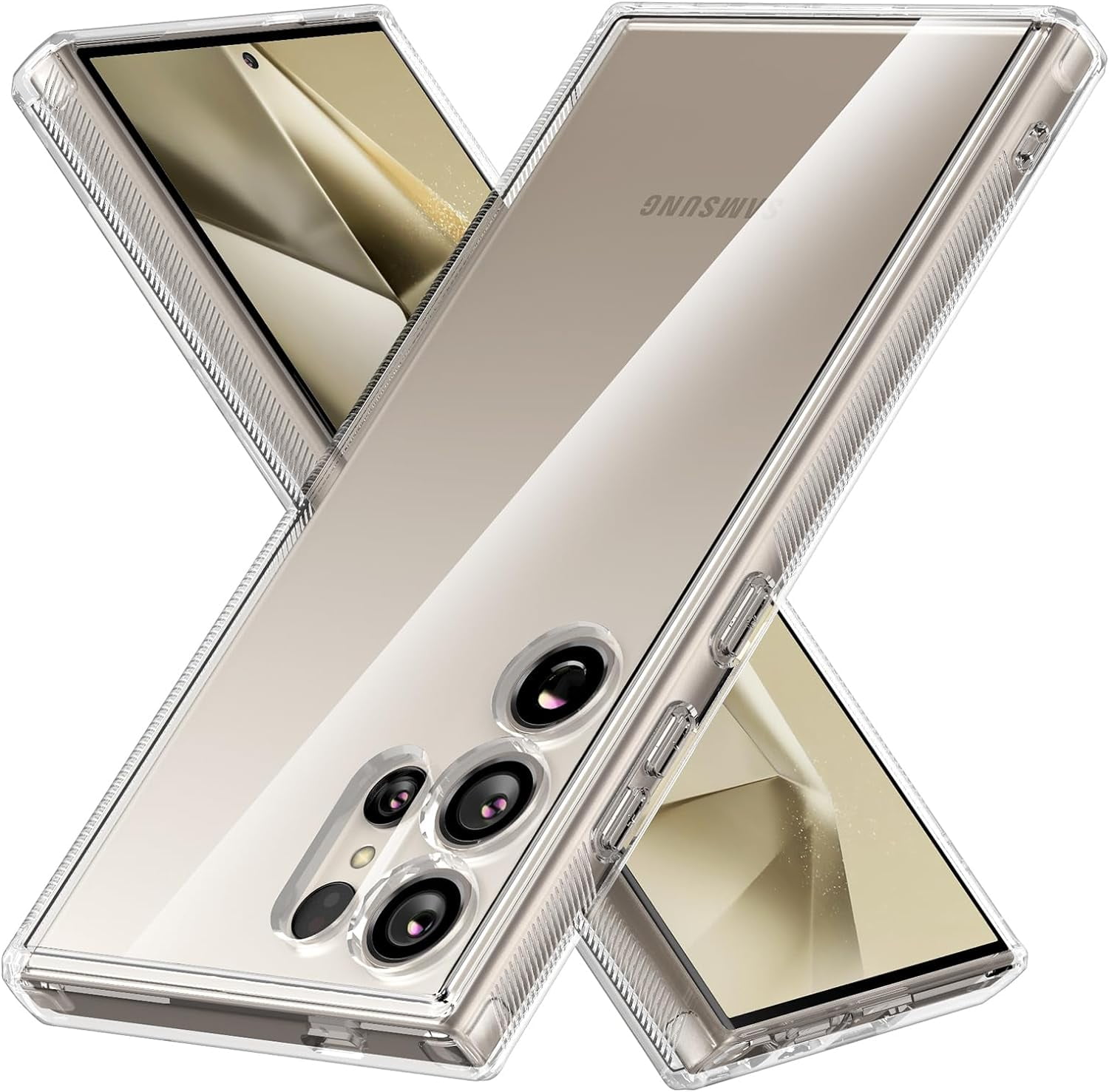 for Samsung Galaxy S24 Ultra Case [Precise Camera Cutouts] Clear Hard ...