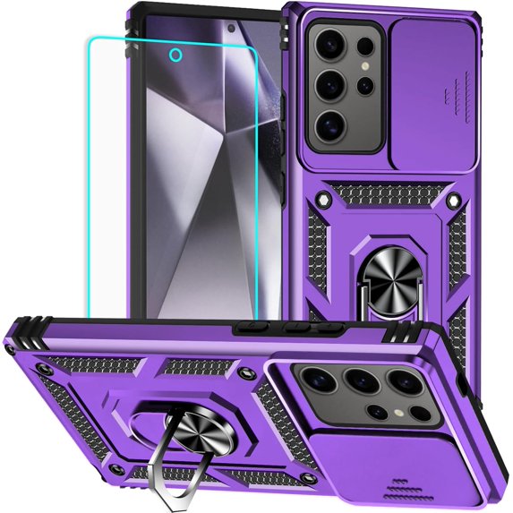 for Samsung Galaxy S24 Ultra Case with Screen Protector: [Military ...