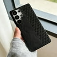 for Samsung Galaxy S24 Ultra Magnetic Case, Grid Pattern PU Leather ...