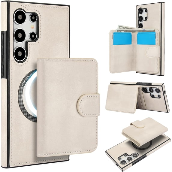 for Samsung Galaxy S24 Ultra Wallet Case 2-in-1 Magnetic Detachable ...