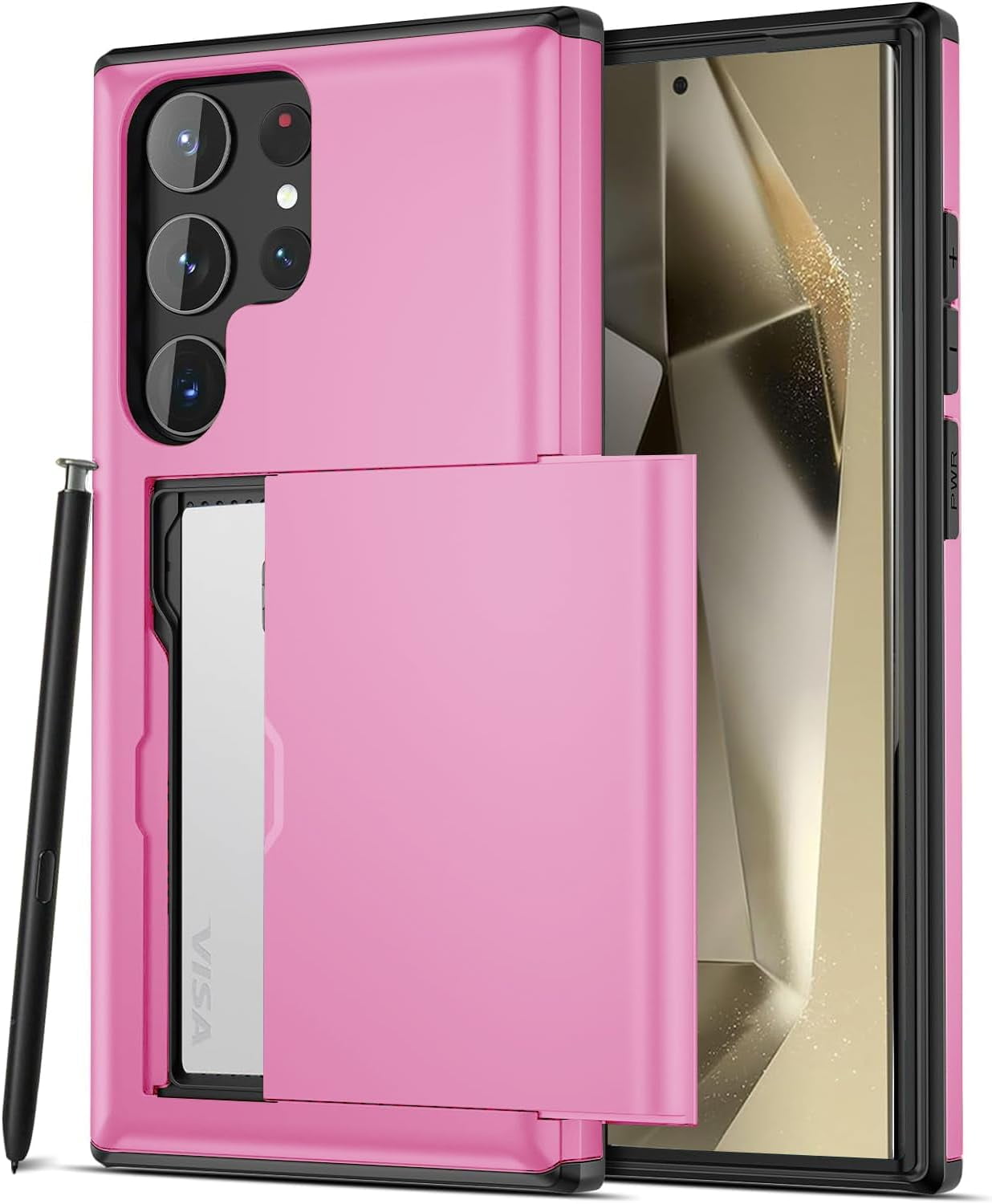 for Samsung Galaxy S24 Ultra Wallet Case with Card Holder, Dual Layer ...