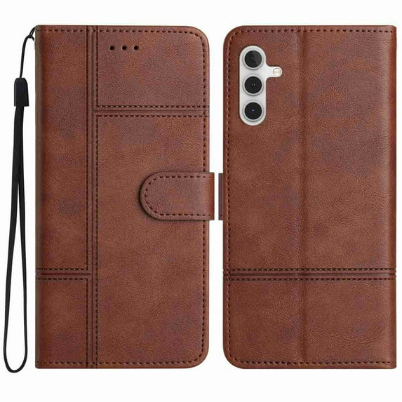 for Samsung Galaxy S24 Wallet Case, Rugged PU Leather Phone Cover with ...