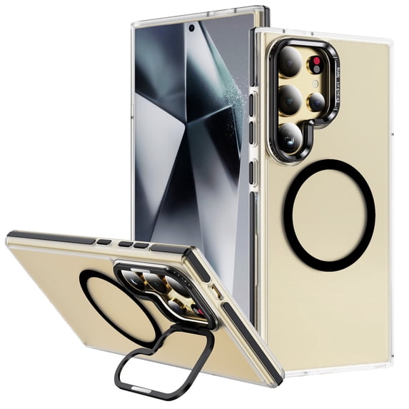 for Samsung Galaxy S25 Case with Camera Cover Kickstand, [Compatible ...