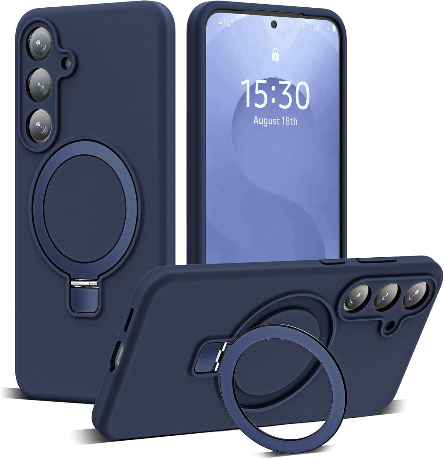 for Samsung Galaxy S25 Case with Magnetic Invisible Stand [Compatible ...