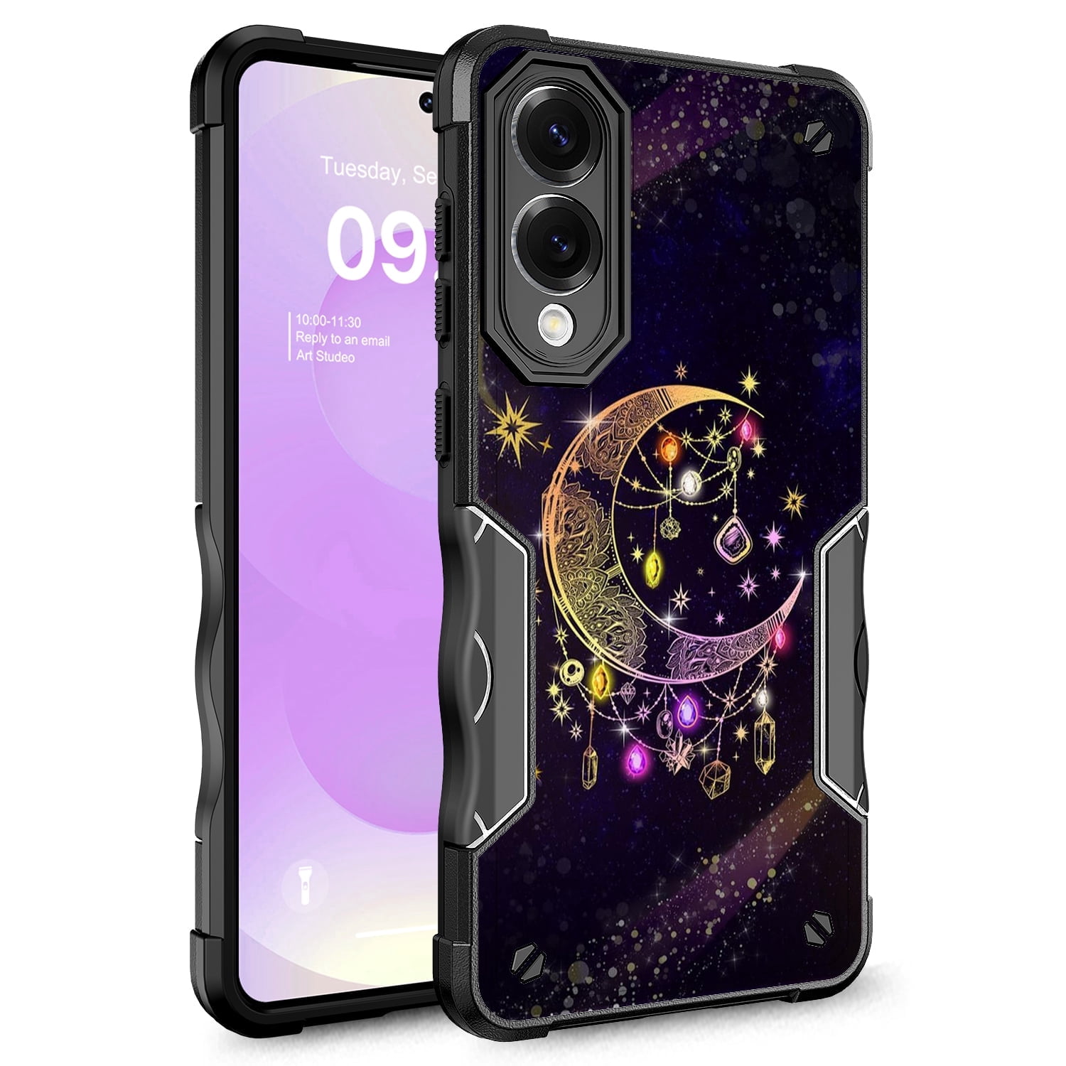 Samsung Galaxy S25 Edge Case, Rosebono Hybrid Dual Layer Graphic Design ...