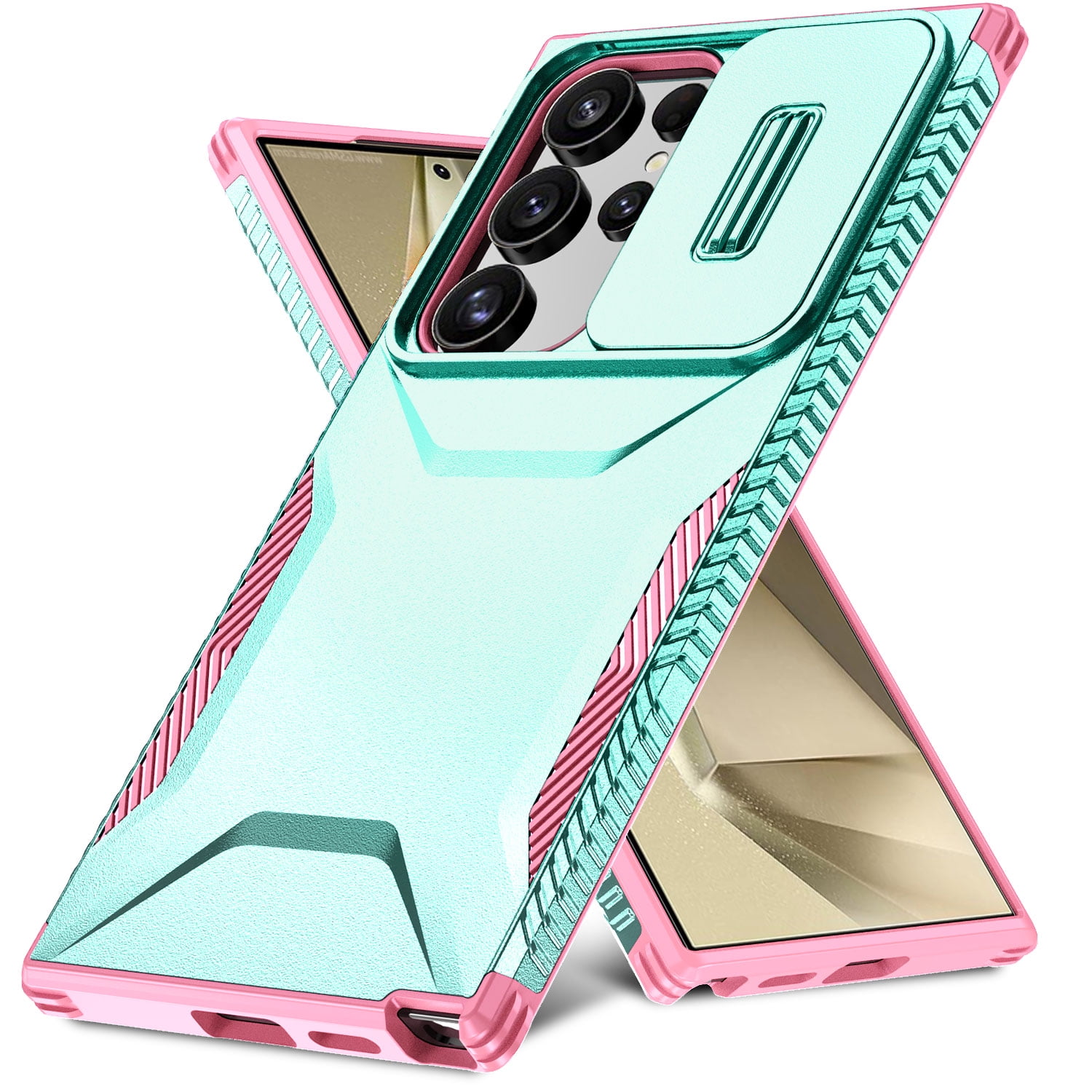 for Samsung Galaxy S25 Edge Rugged Case, Heavy Duty Hard PC Protective Shockproof Cover with ...