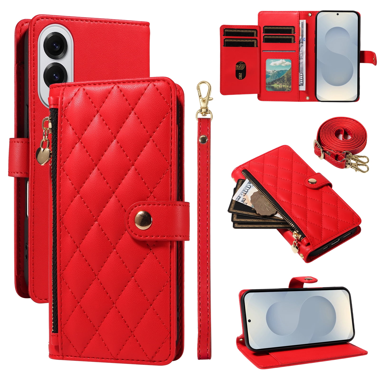 For Samsung Galaxy S25 Edge Wallet Case: with RFID Blocking Card Slots ...