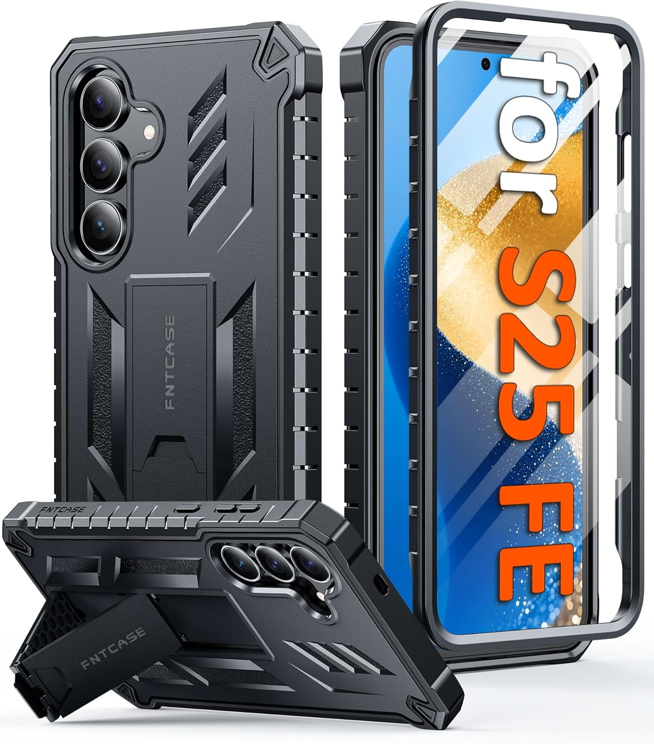 for Samsung Galaxy S25-FE Case: with [Built-in Screen Protector ...