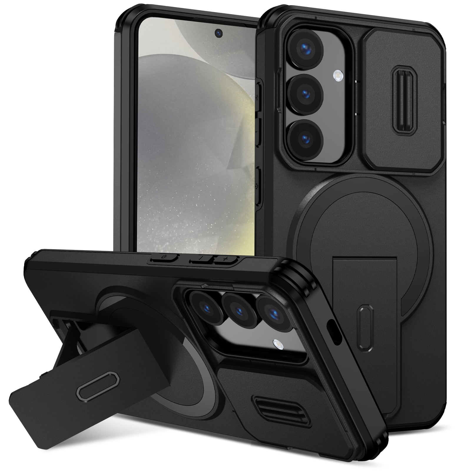 for Samsung Galaxy S25 FE Case with Camera Sliding Cover & Adjustable ...