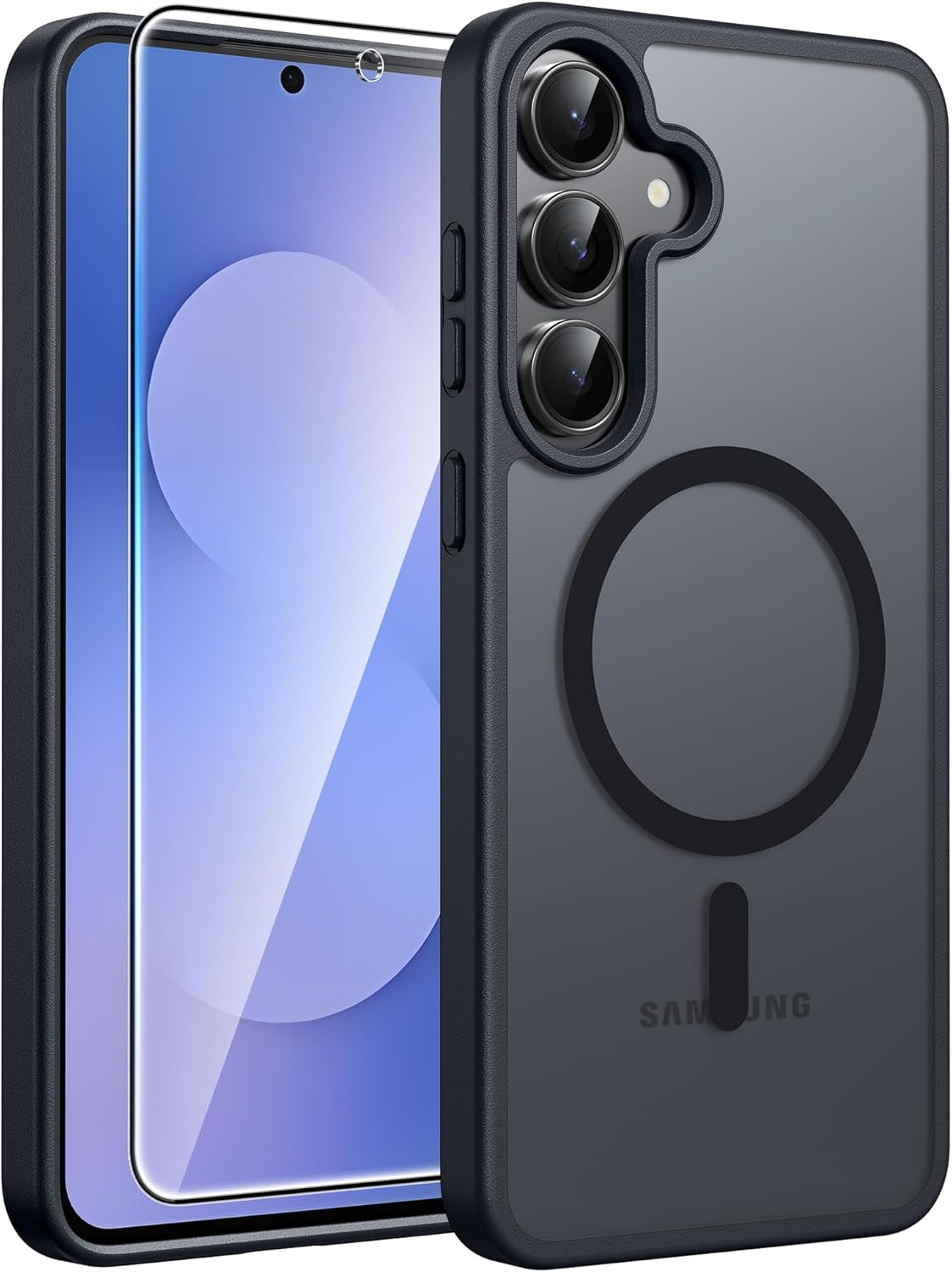 for Samsung Galaxy S25 FE Case: Magnetic Translucent Matte Military ...