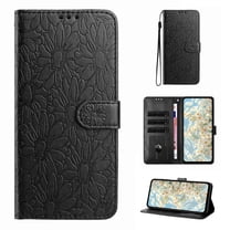 for Samsung Galaxy A07 Floral Embossed Wallet Case, Rugged PU Leather ...