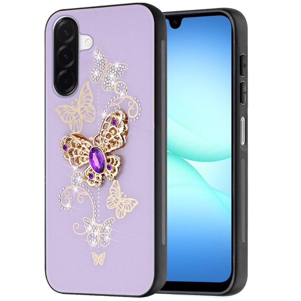 For Samsung Galaxy S25 Fan Edition /Galaxy S25 FE Diamonds 3D Butterfly ...