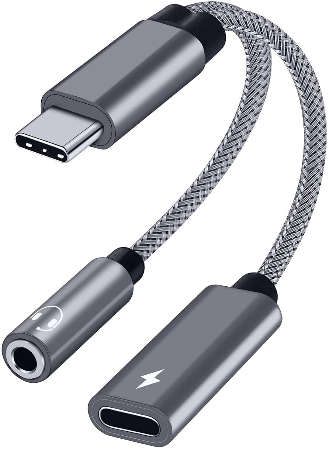 Samsung Galaxy S25 Headphone Adapter, USB C to AUX Mic Jack with PD 60W ...