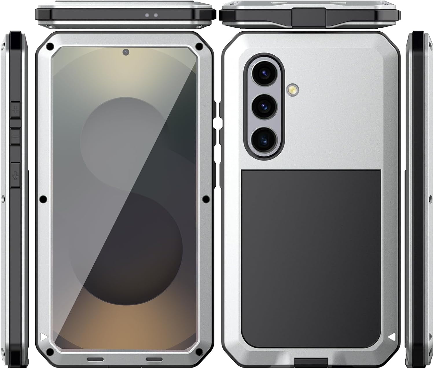 for Samsung Galaxy S25 Plus Aluminum Alloy Metal Case,Heavy Duty 360 ...