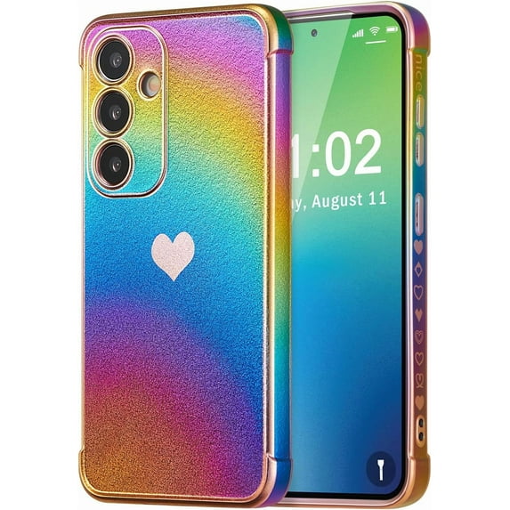 for Samsung Galaxy S25 Plus Case 6.7 inch, Cute Colorful Iridescent ...