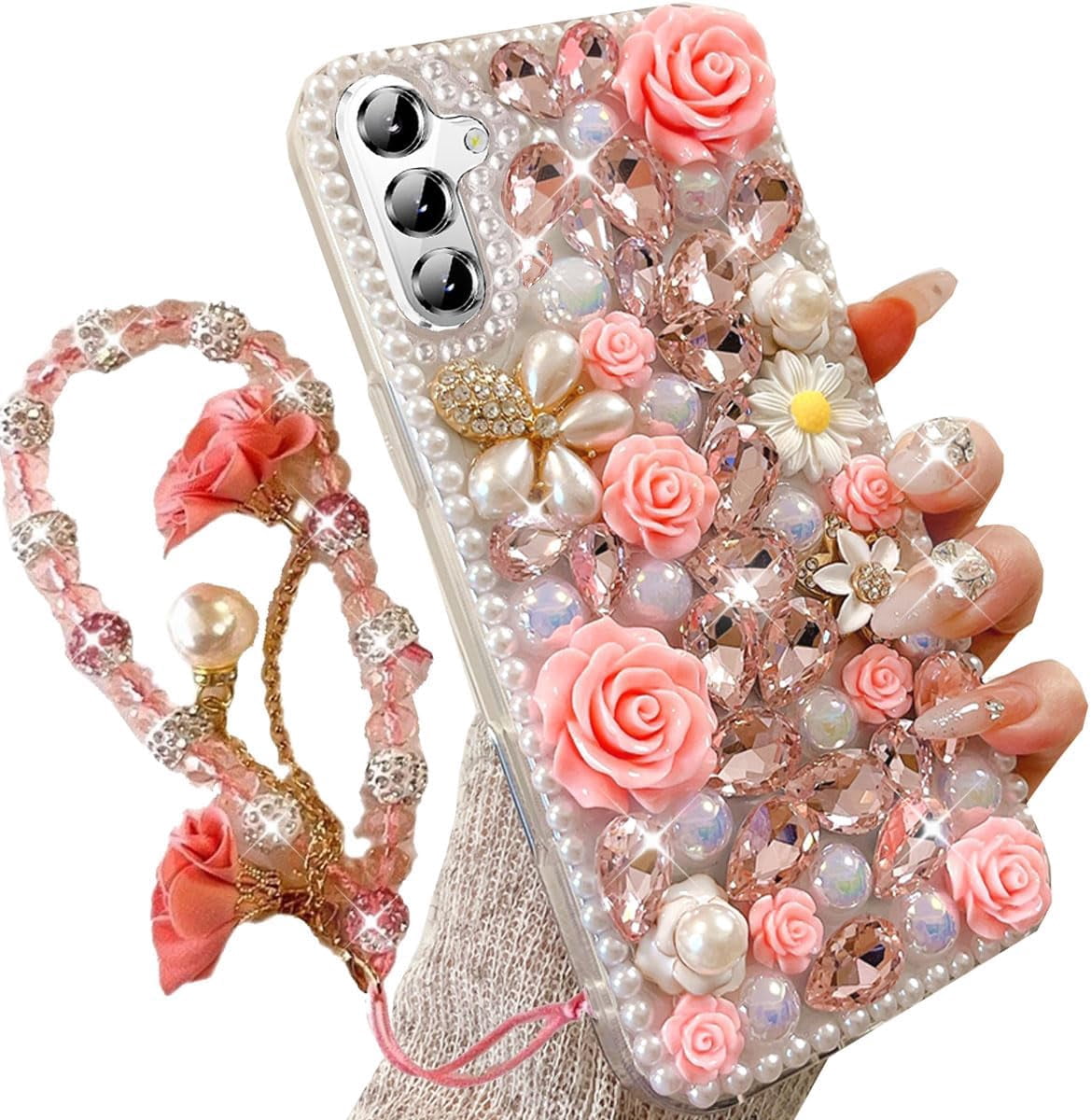 for Samsung Galaxy S25 Plus Case,Cute Bling Glitter Sparkle Stunning ...