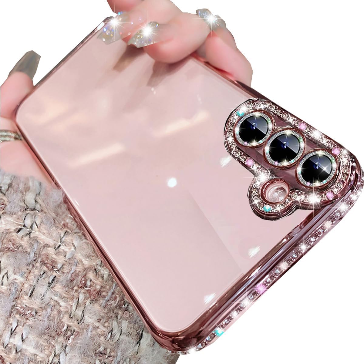 for Samsung Galaxy S25 Plus Clear Glitter Case,Cute Luxury Bling ...