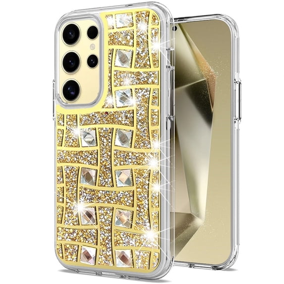 For Samsung Galaxy S25 /S24 Case, Sparkly 3D Design Diamond Shockproof ...