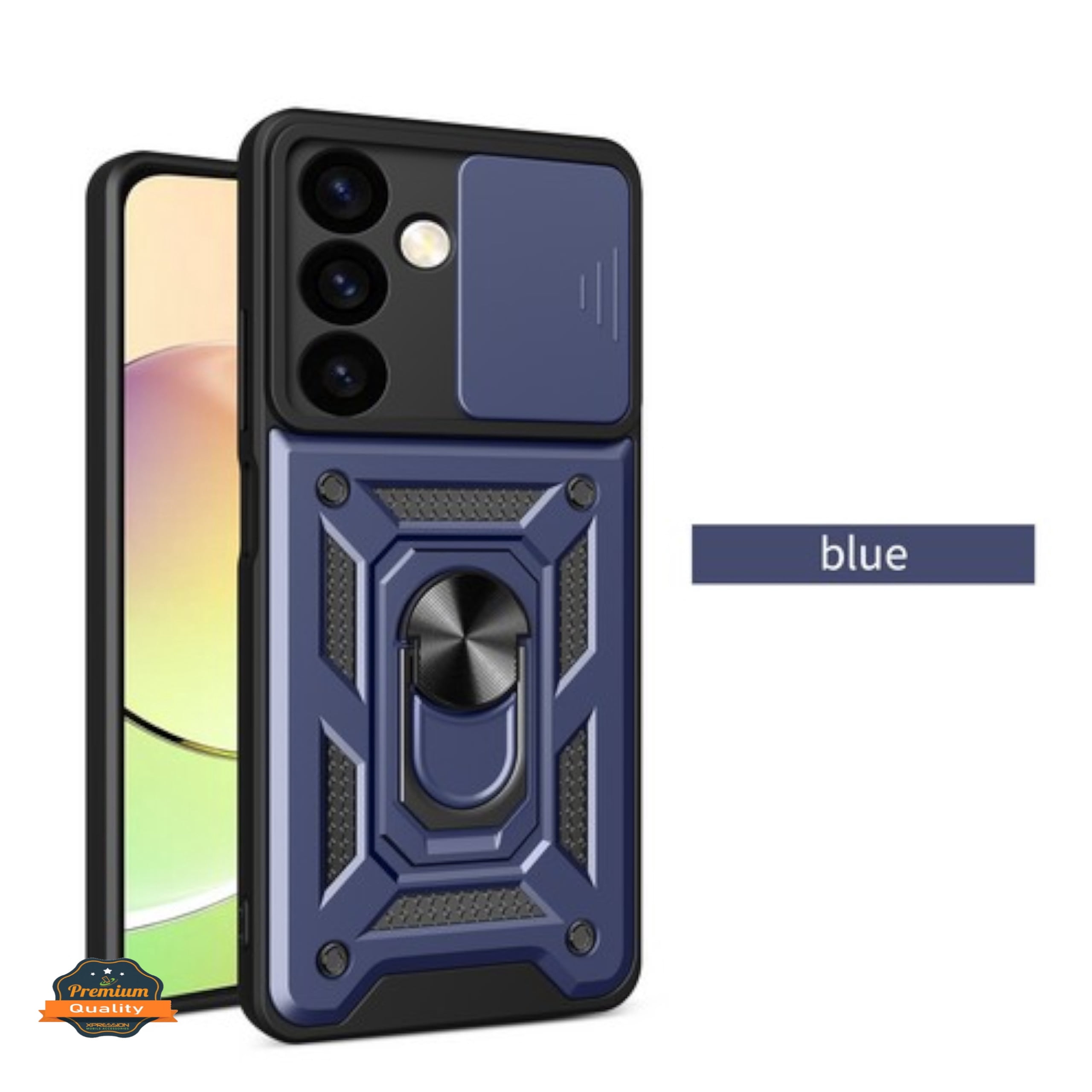 For Samsung Galaxy S25 /S24 Hybrid Shockproof, Built-in Sliding Camera ...