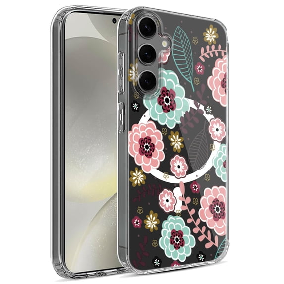 For Samsung Galaxy S25+ /S25 Plus /S24+ Plus Case, Hybrid Flower Design ...