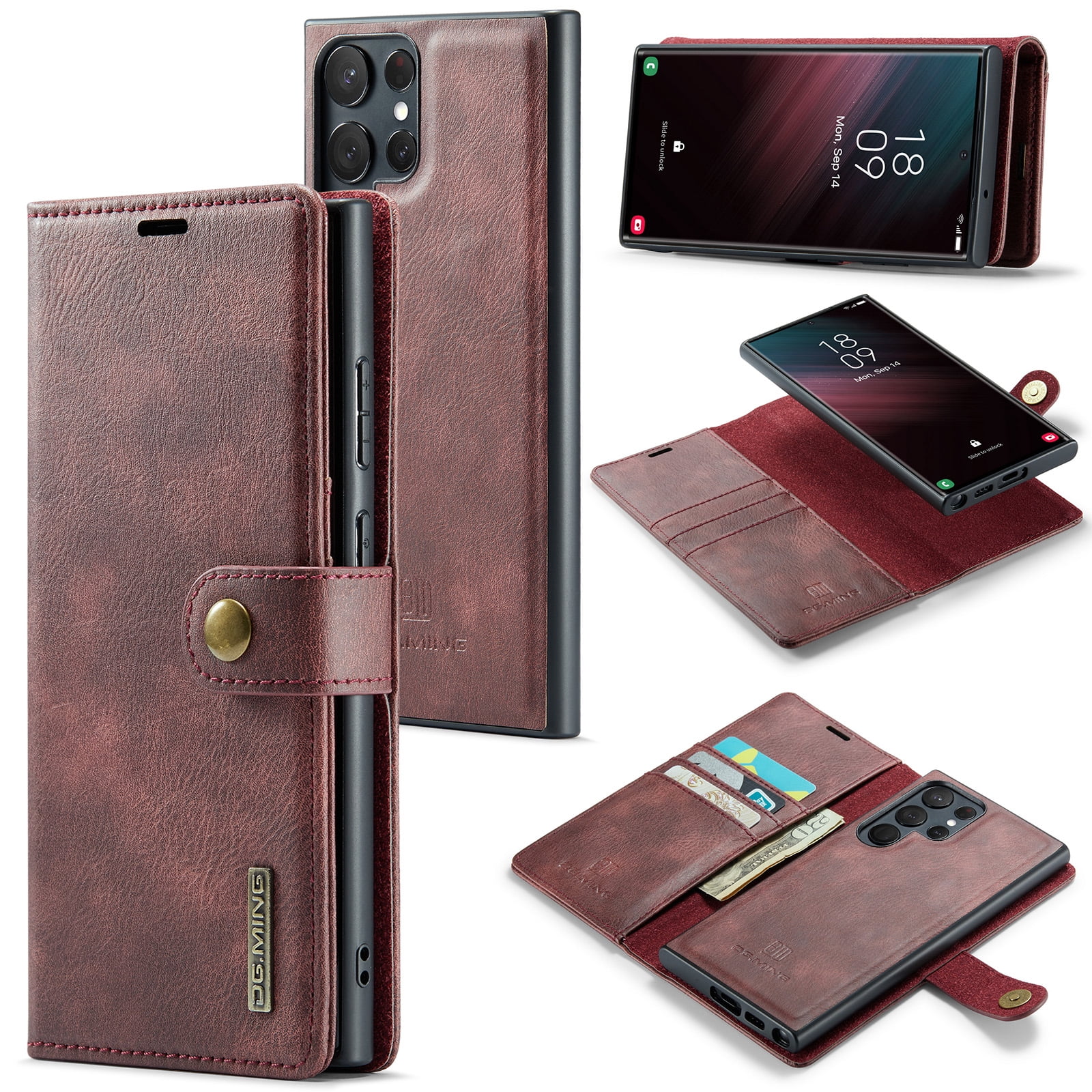 for Samsung Galaxy S25 Ultra 2-In-1 Detachable Wallet Case with Credit ...