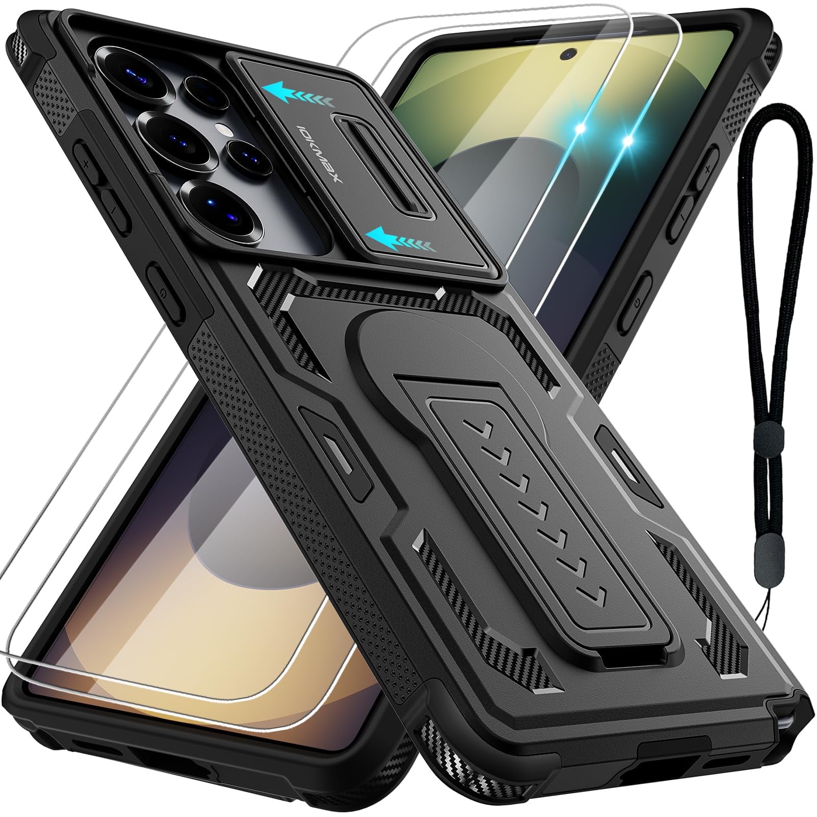 for Samsung Galaxy S25 Ultra Case with 2*Screen Protector, Slide Camera ...