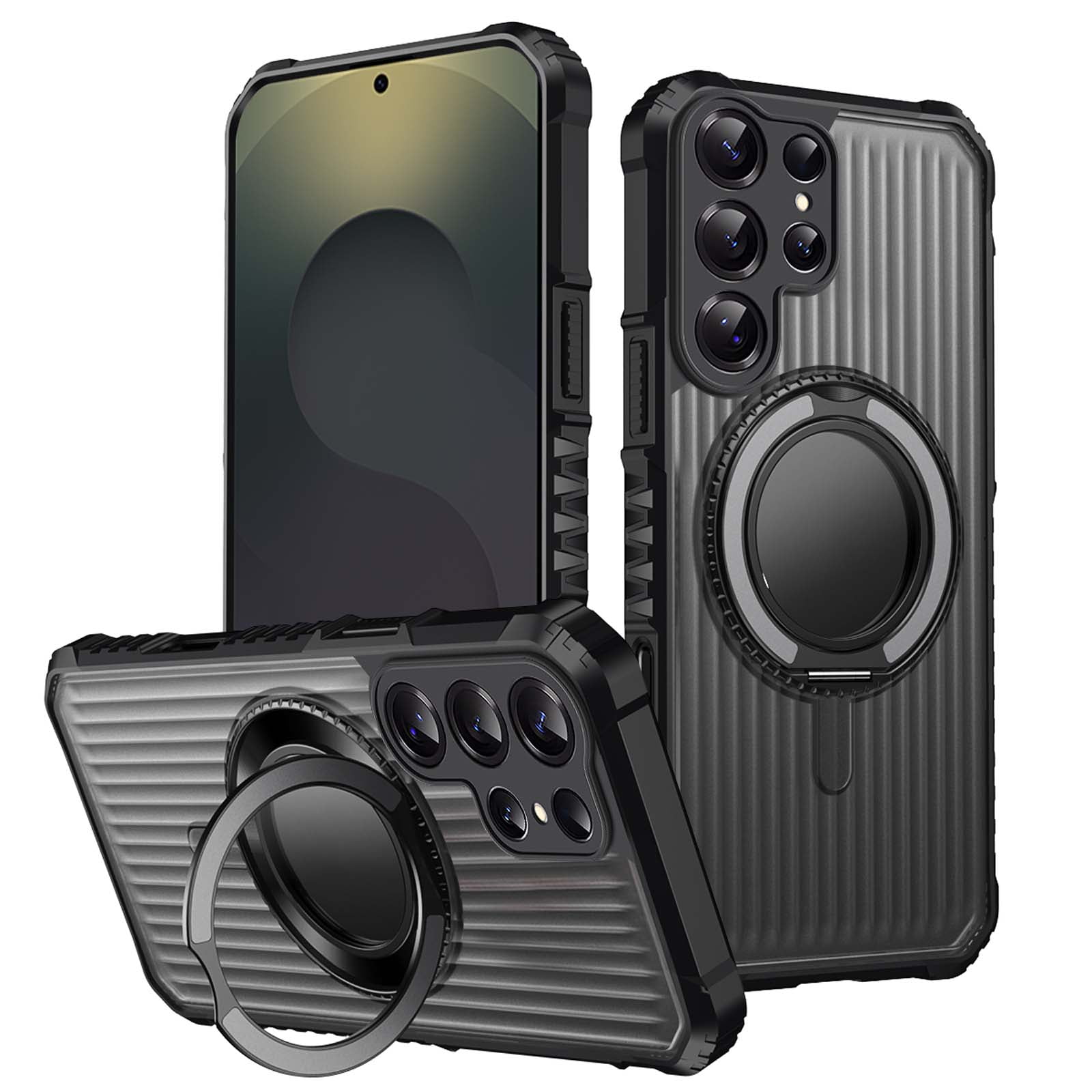 for Samsung Galaxy S25 Ultra Case with 360° Rotating Magnetic Ring ...