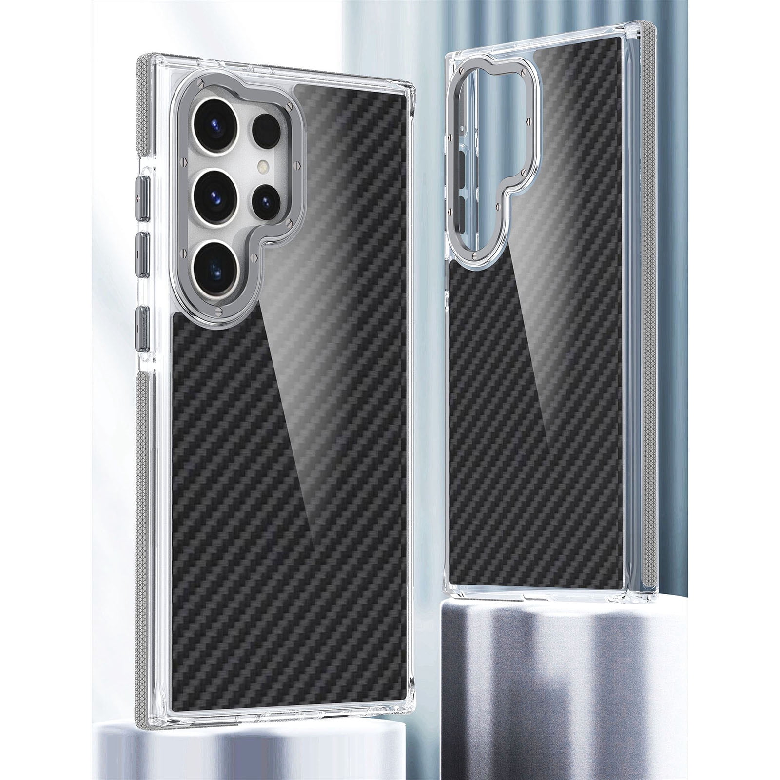 for Samsung Galaxy S25 Ultra Case with Carbon Fiber Patterned, Hybrid ...