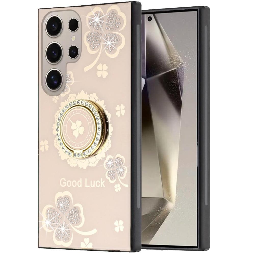 For Samsung Galaxy S25 Ultra Case, Diamonds 3D Fashion Floral Bling ...
