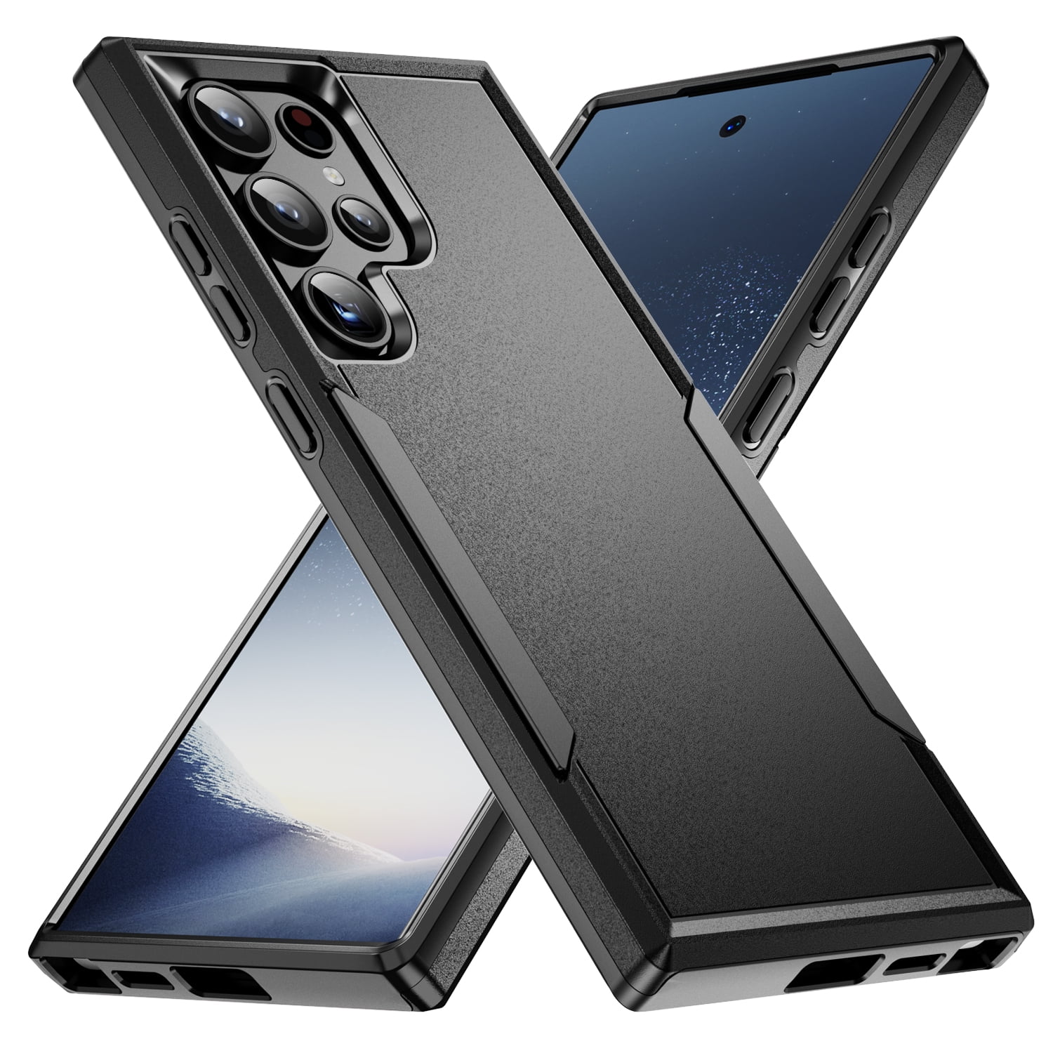 for Samsung Galaxy S25 Ultra Case, Dual Layers Shell Hard PC + Soft TPU ...