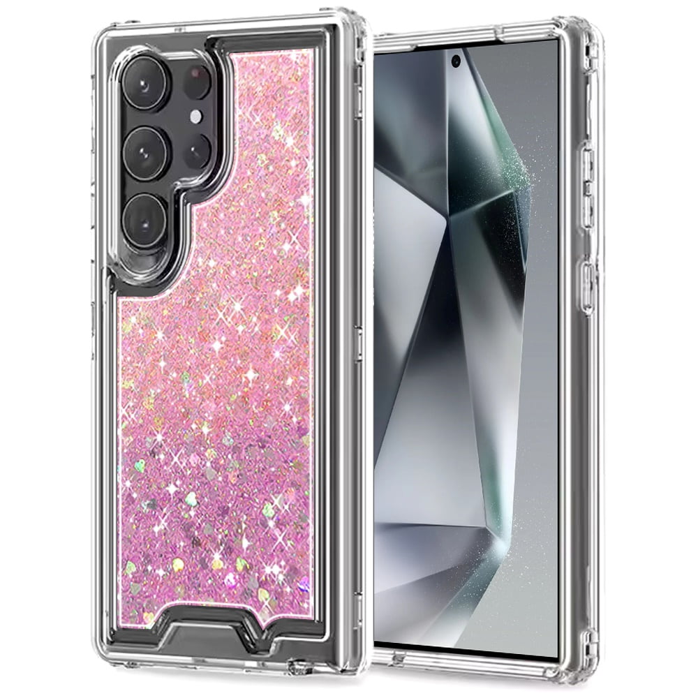 For Samsung Galaxy S25 Ultra Case, Epoxy Bling Glitter Sparkly 3-in-1 ...