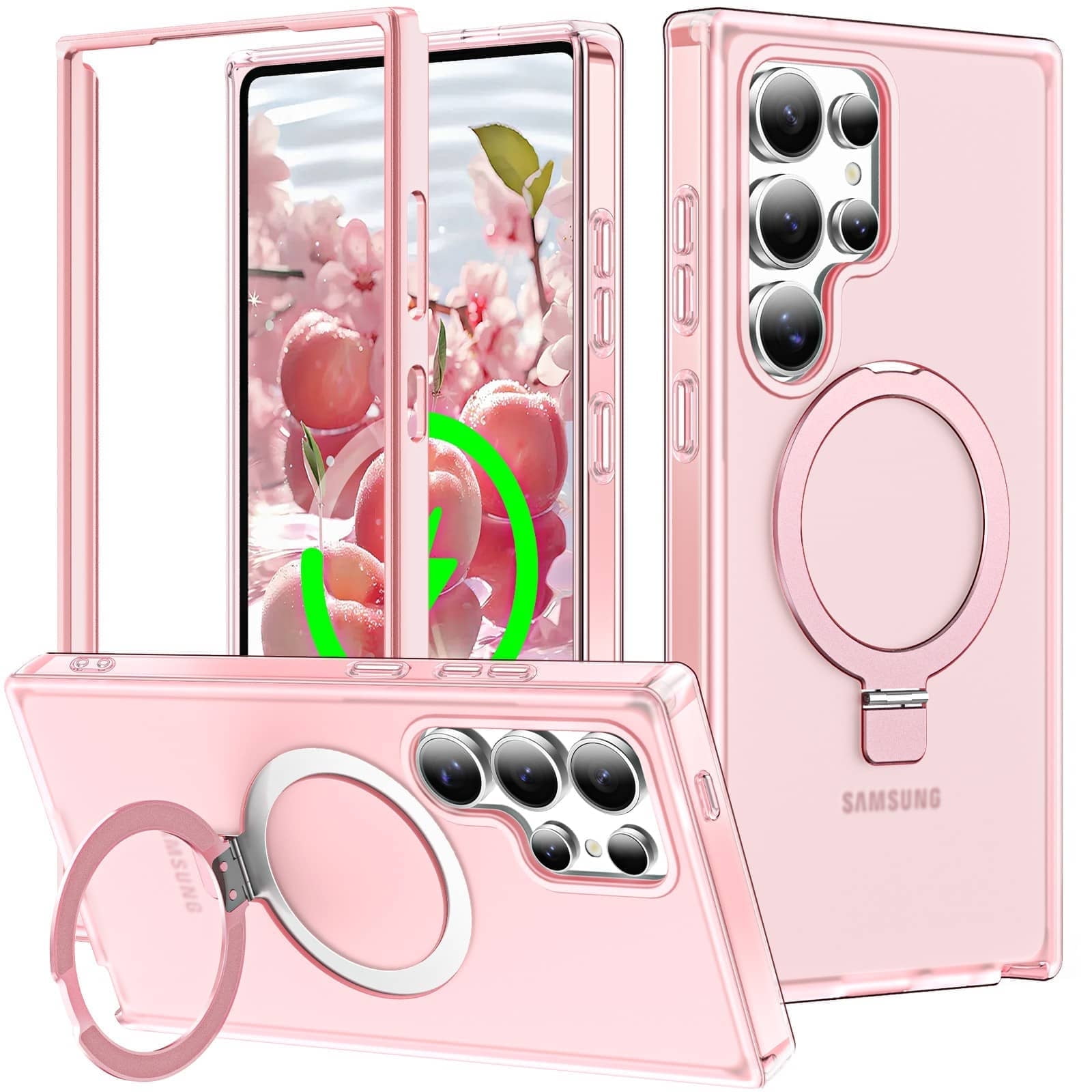 For Samsung Galaxy S25 Ultra Case with Magnetic Ring Stand, 2-in-1 ...