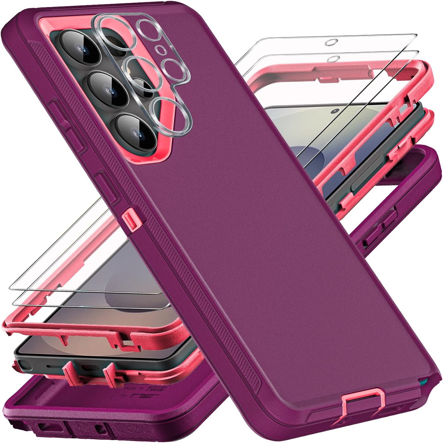 for Samsung Galaxy S25 Ultra Case, Military Grade 3 in 1 Heavy Duty ...