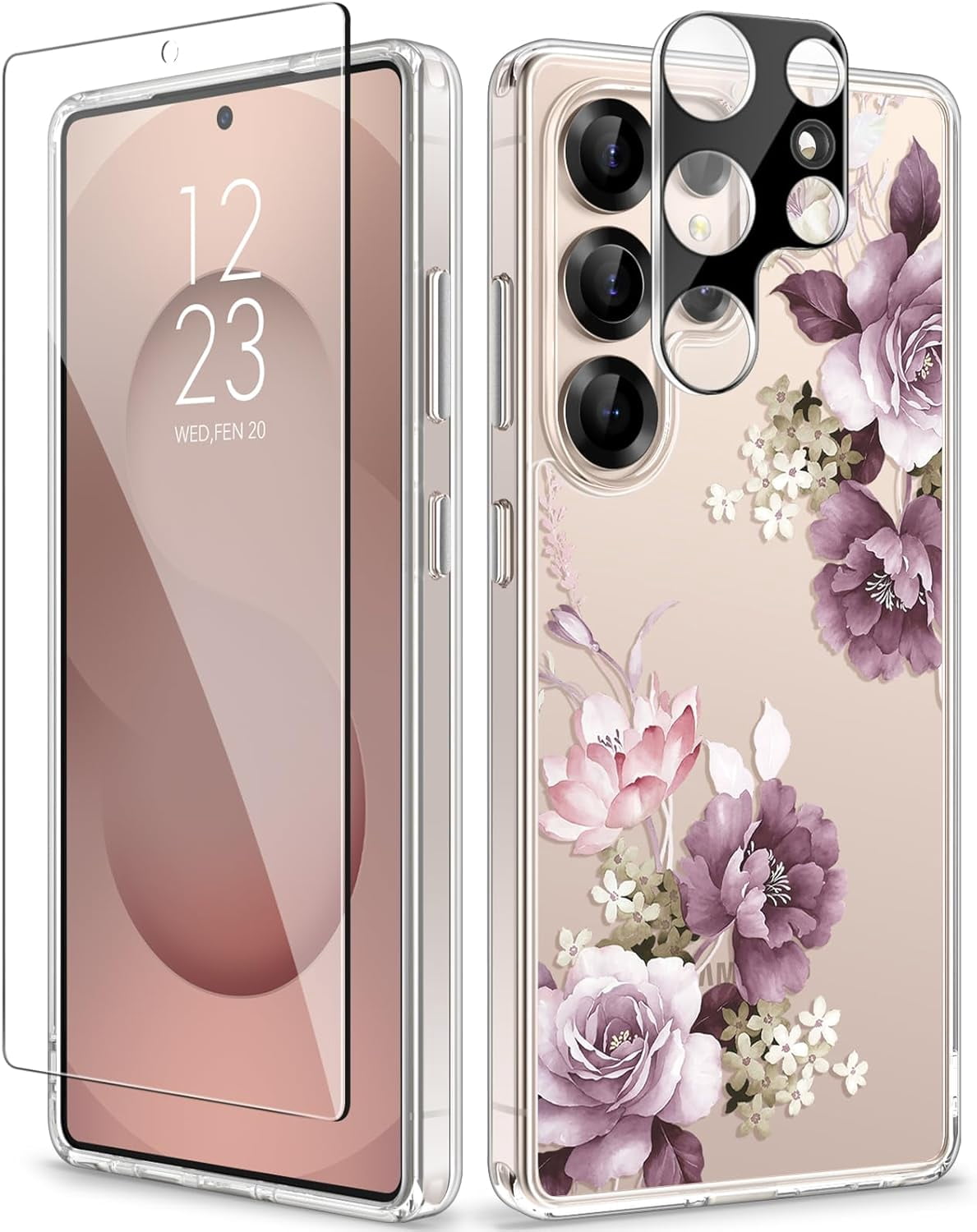 for Samsung Galaxy S25 Ultra Case, [Screen & Camera Lens Protector][Non ...