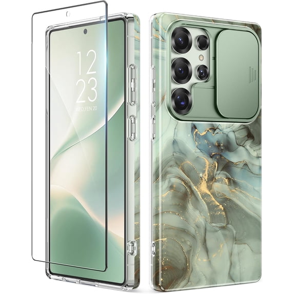 for Samsung Galaxy S25 Ultra Case with Slide Camera Cover, [Screen ...