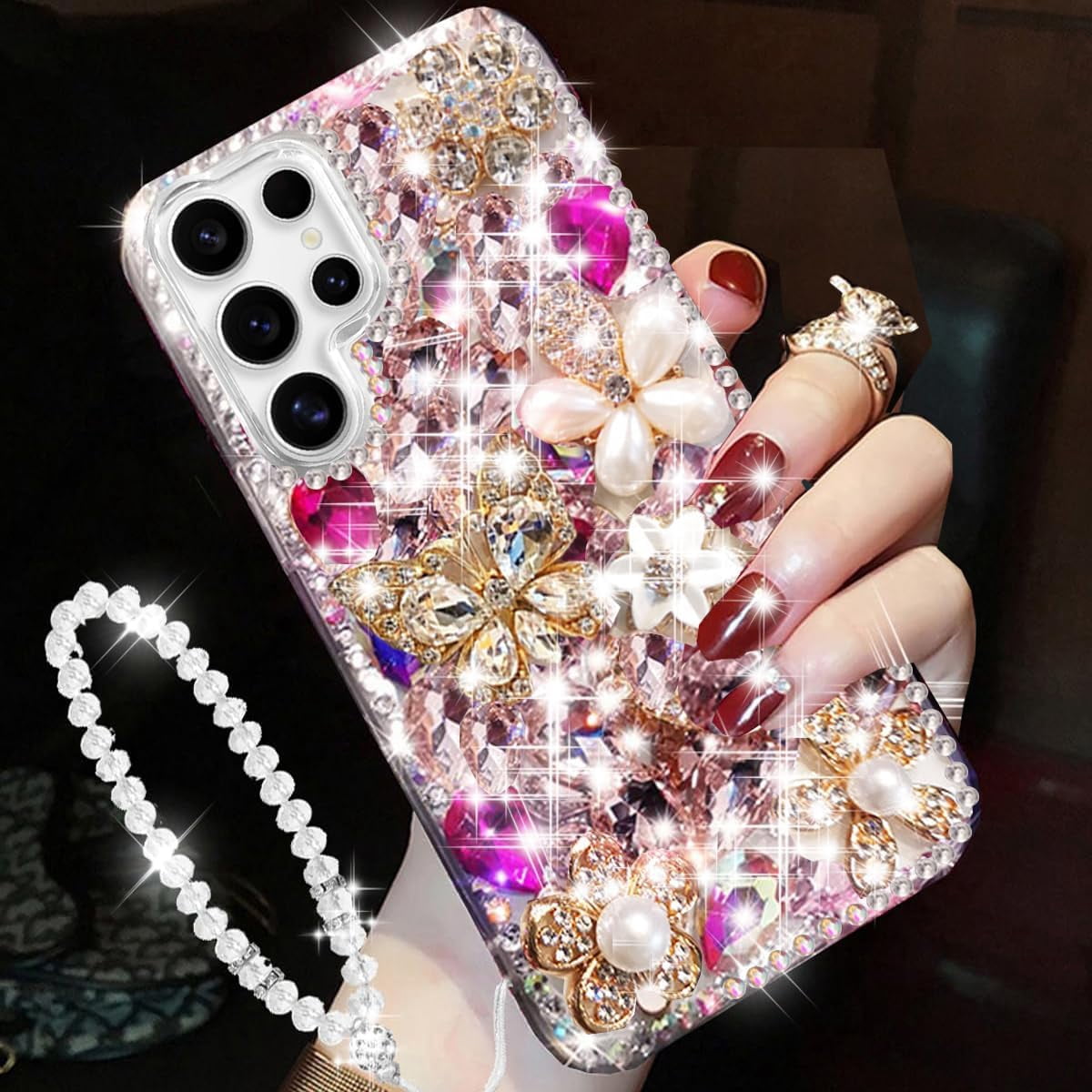 for Samsung Galaxy S25 Ultra Glitter Bling Case,Cute Luxury 3D Sparkle ...