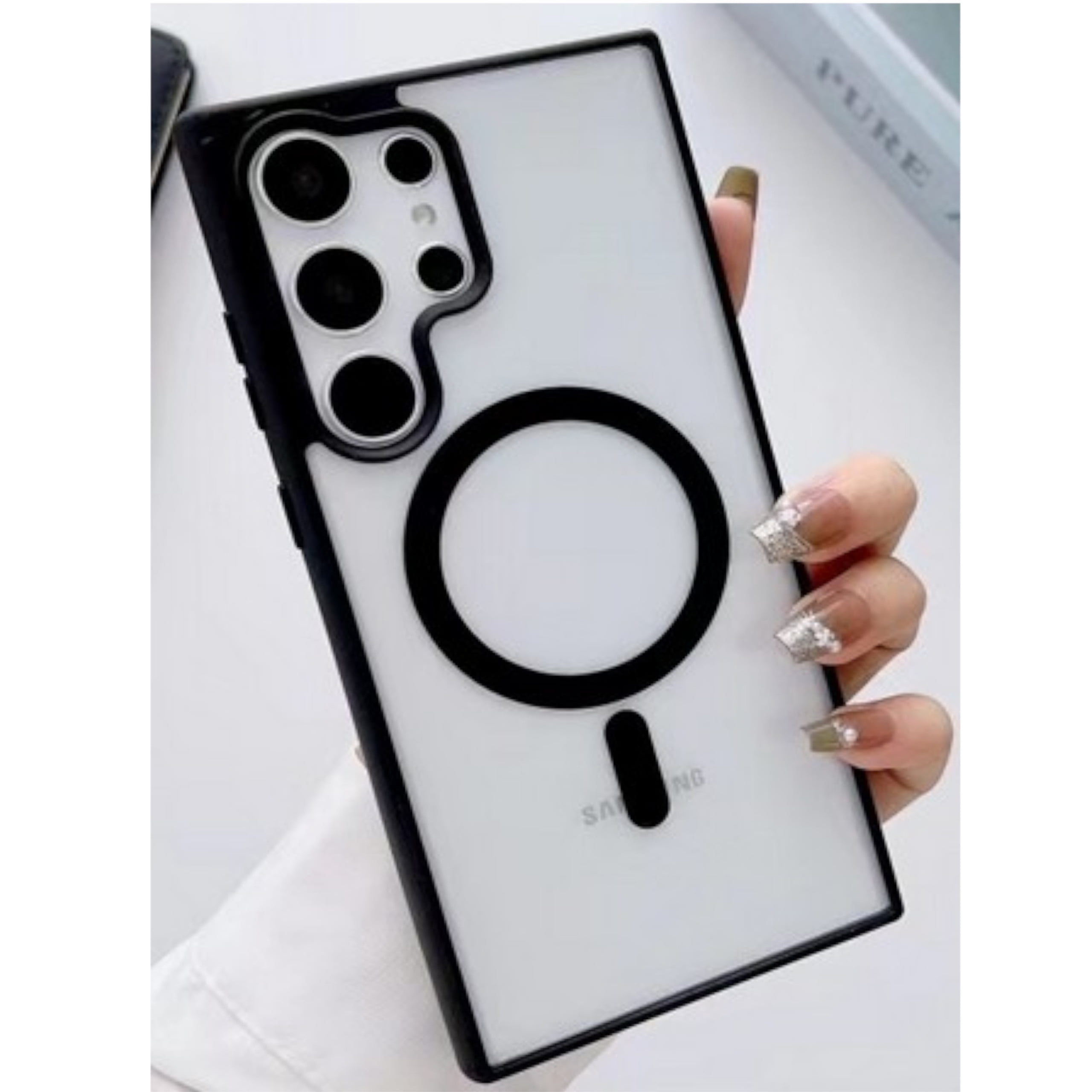 For Samsung Galaxy S25 Ultra Hybrid Clear Transparent with Color Edge ...