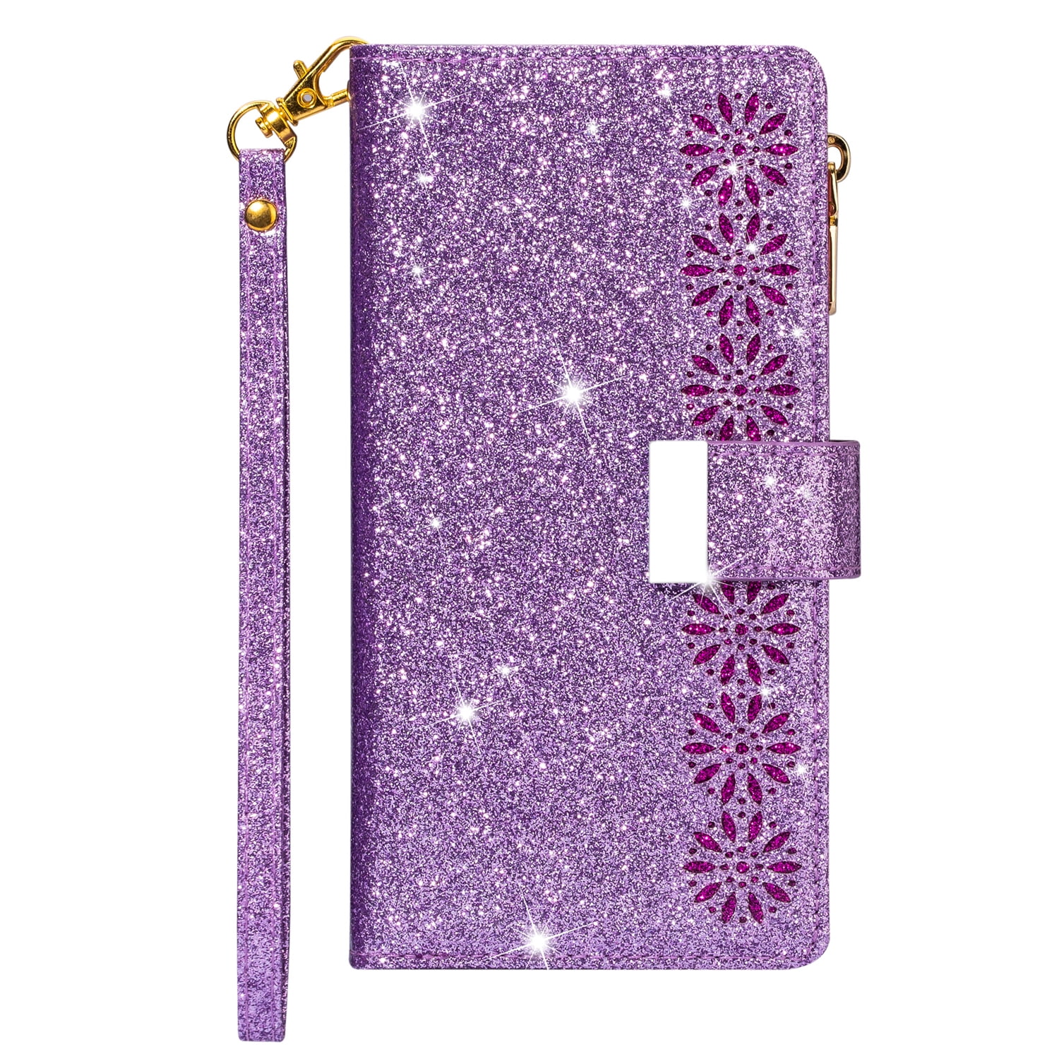 For Samsung Galaxy S25 Ultra PU Leather Wallet Case,Glitter Flip ...