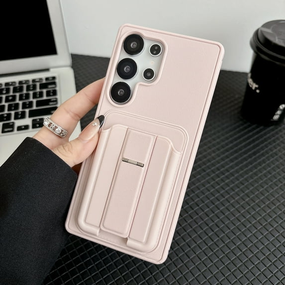 for Samsung Galaxy S25 Ultra Protective Back Case with PU Leather ...