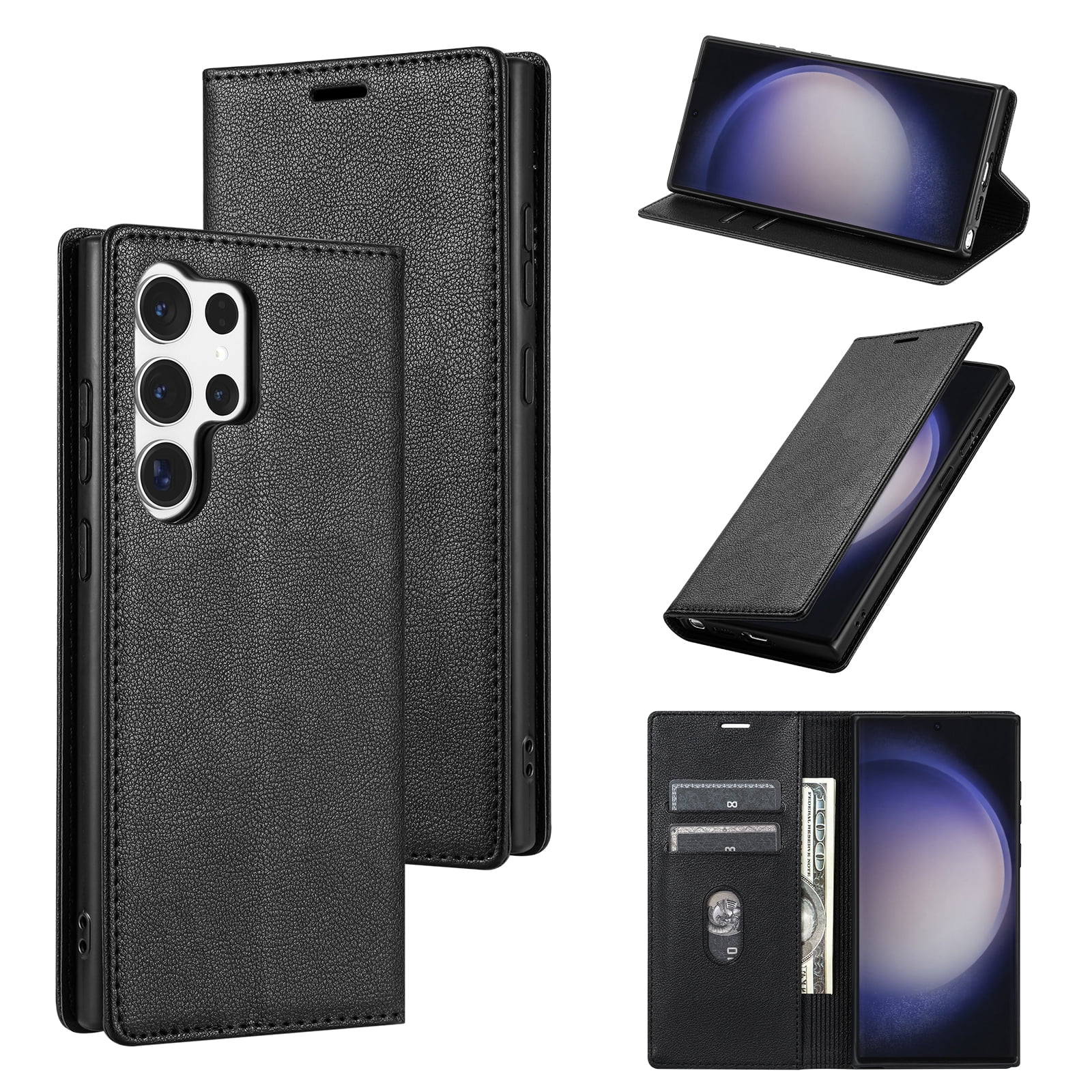 for Samsung Galaxy S25 Ultra Wallet Case with Credit Card Holder & Cash ...